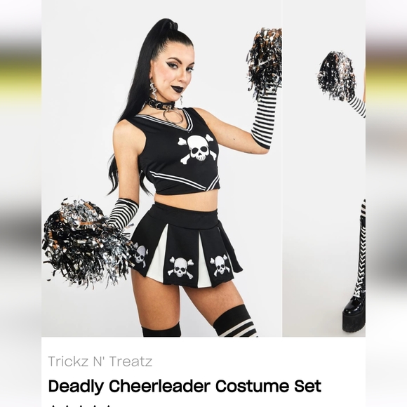 Dolls Kill | Skirts | Deadly Cheerleader Costume Set Xxl | Poshmark